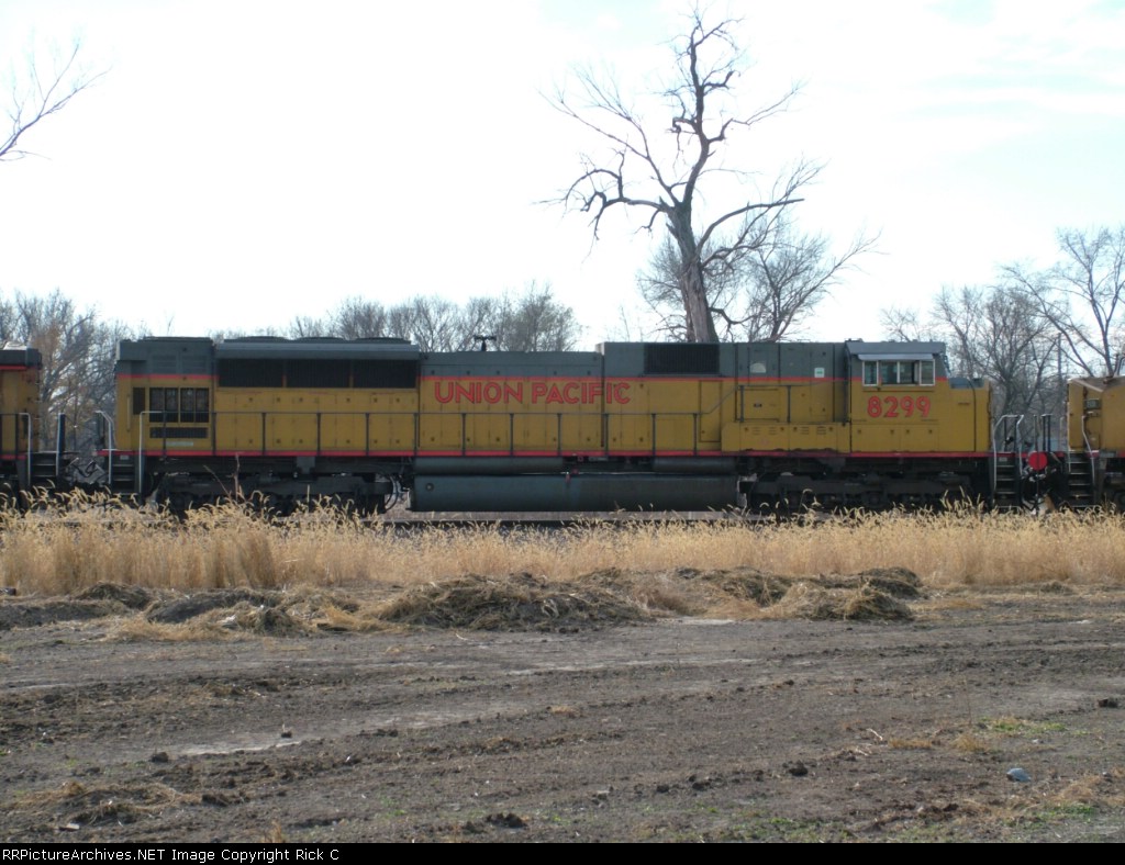 UP 8299 Is #3 On Stopped WB Coal Empties